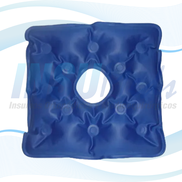Cojín 55x55 multiusos con orificio en gel